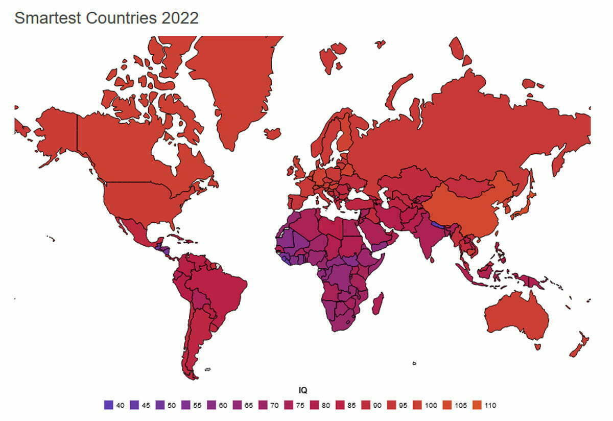 Average IQ by country | The Ugly Minute