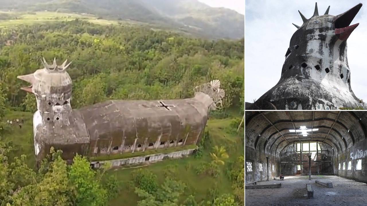 Eccentric Man Builds Giant “Chicken Church” in the Middle of Indonesian ...